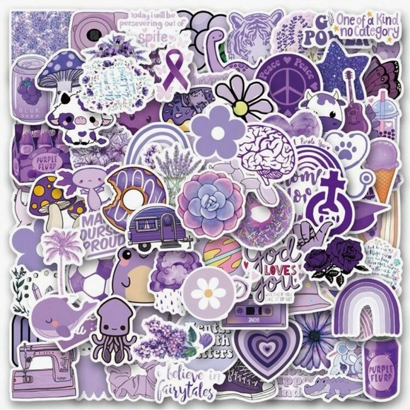 Design | 12 Purple Aesthetic Sticker Pack | Poshmark